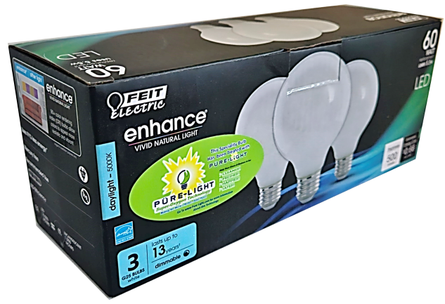 Glass Globe Vanity Bulbs (3 pack) – Pure-Light Technologies Inc.